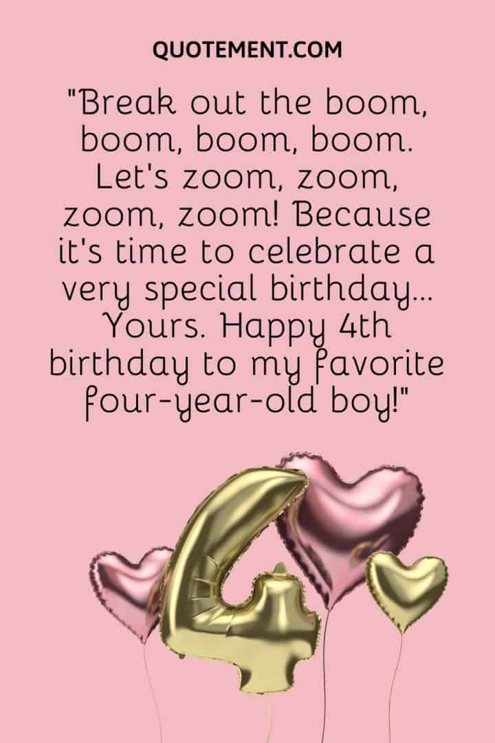 150 Most Adorable Happy 4th Birthday Wishes & Messages