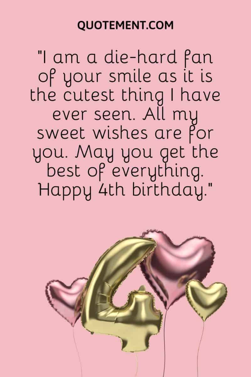 150 Most Adorable Happy 4th Birthday Wishes & Messages