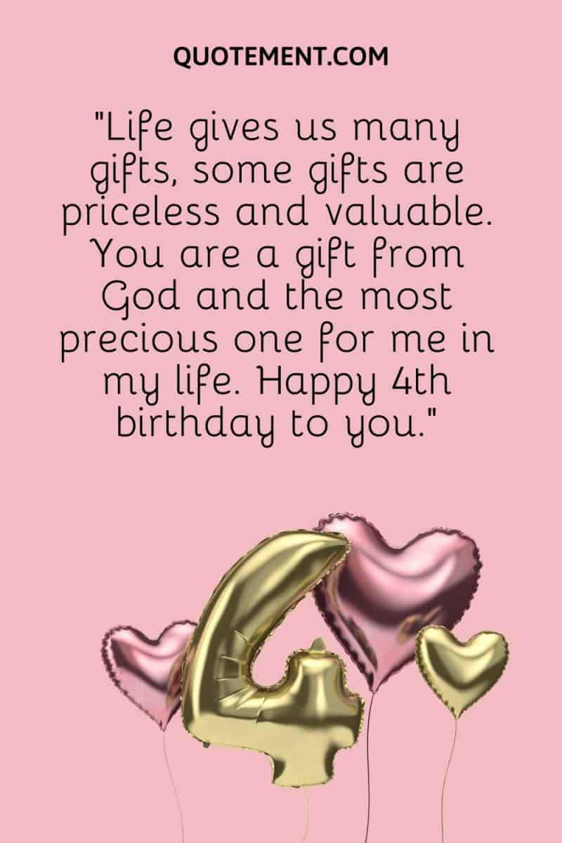 150 Most Adorable Happy 4th Birthday Wishes & Messages