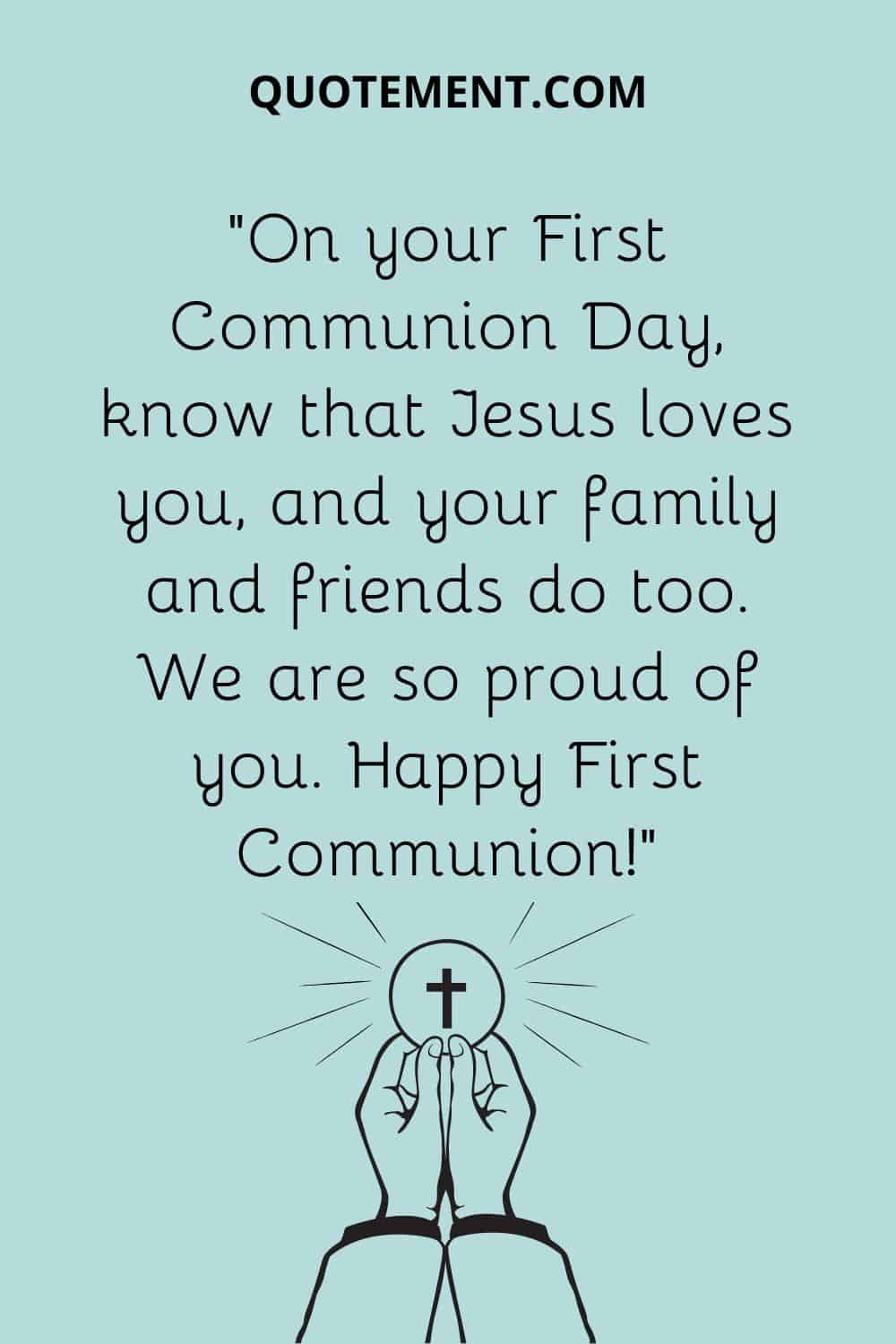 Na e Spole nost Odpov daj c Netvor First Holy Communion Wishes Stres 