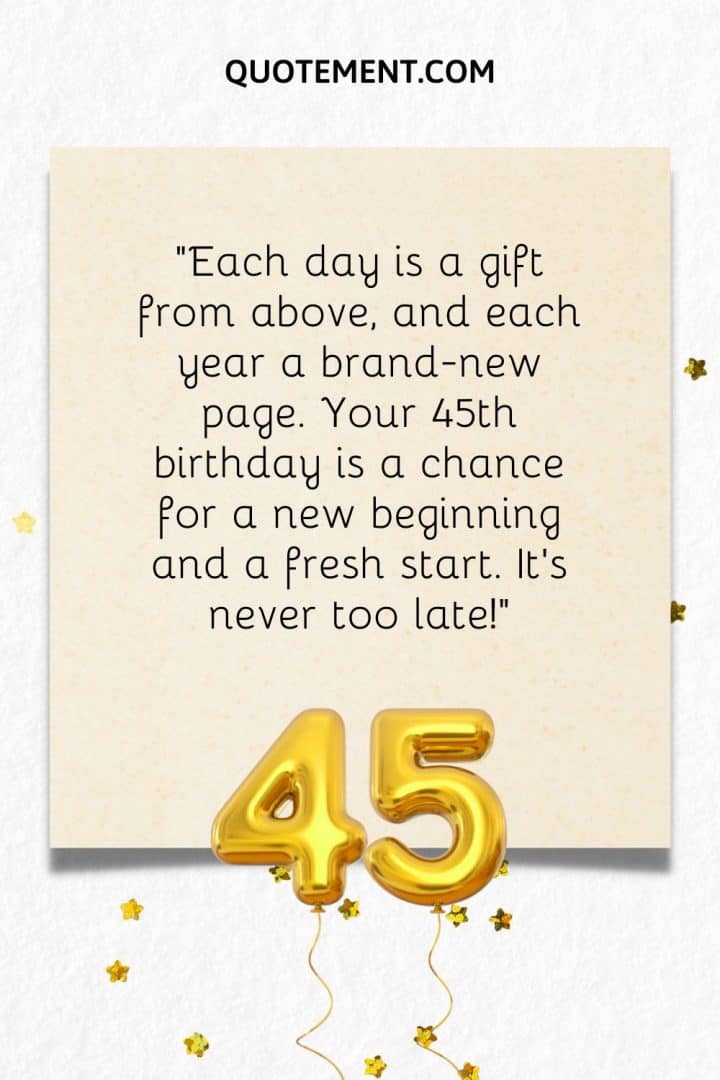 60 Extraordinary Ways To Wish A Happy 45th Birthday